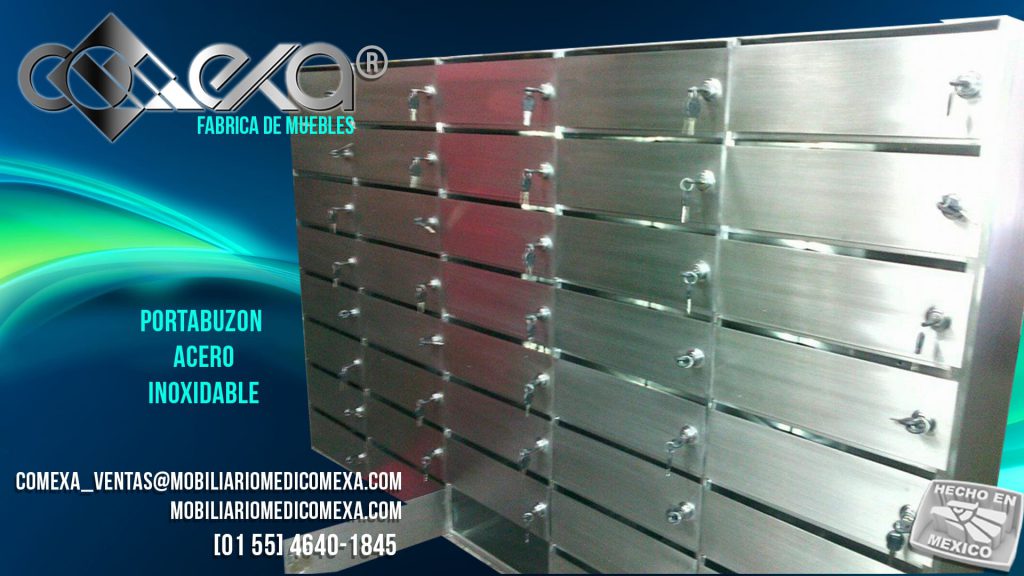 Porta buzón de acero inoxidable | Mobiliario Médico Comexa
