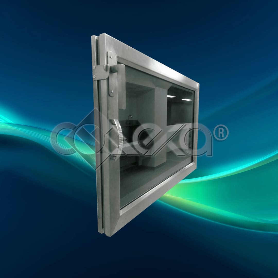 Esclusa de acero inoxidable y cristal | Mobiliario Médico Comexa