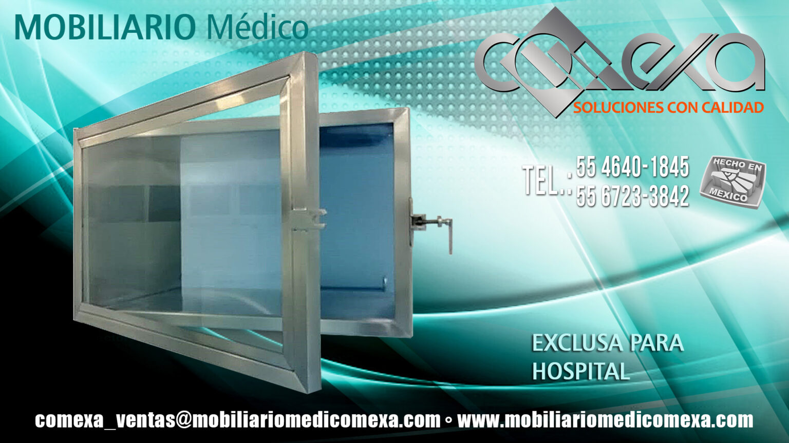 Esclusa de acero inoxidable y cristal | Mobiliario Médico Comexa